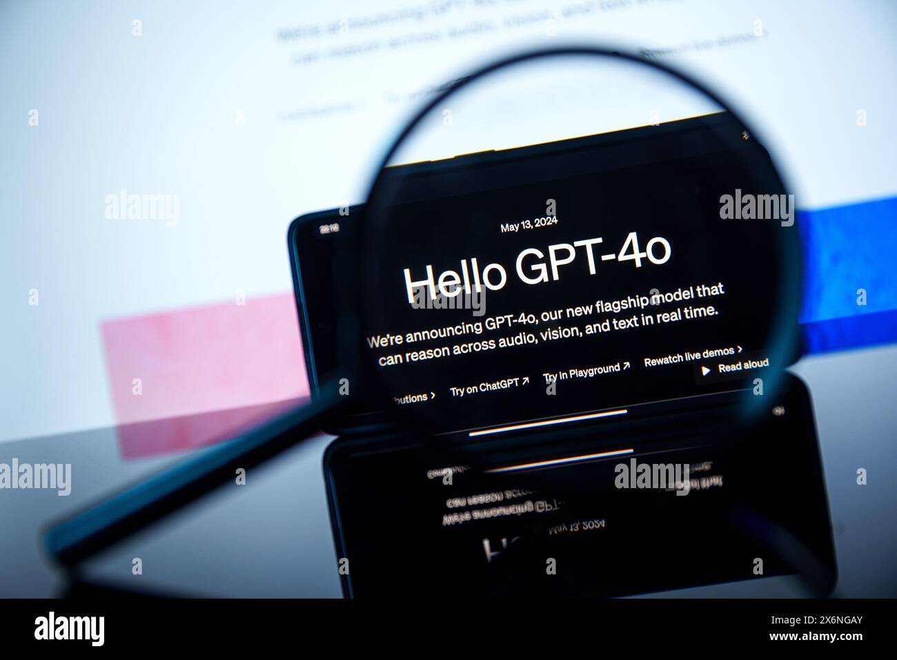 App of ChatGPT GPT-4o displayed in an smartphone screen. GPT-4o is a specialized variant of ...
