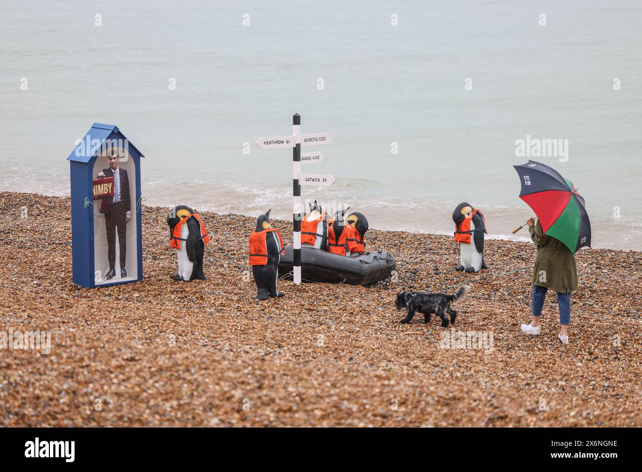 Hastings East Sussex 16 May 2024 Anonymous art collective 83y0nd draw ...