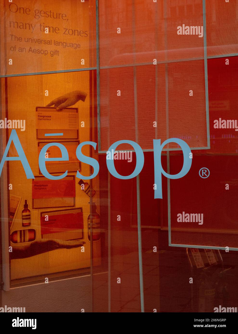 Window of the Aesop store in Paris Stock Photo - Alamy