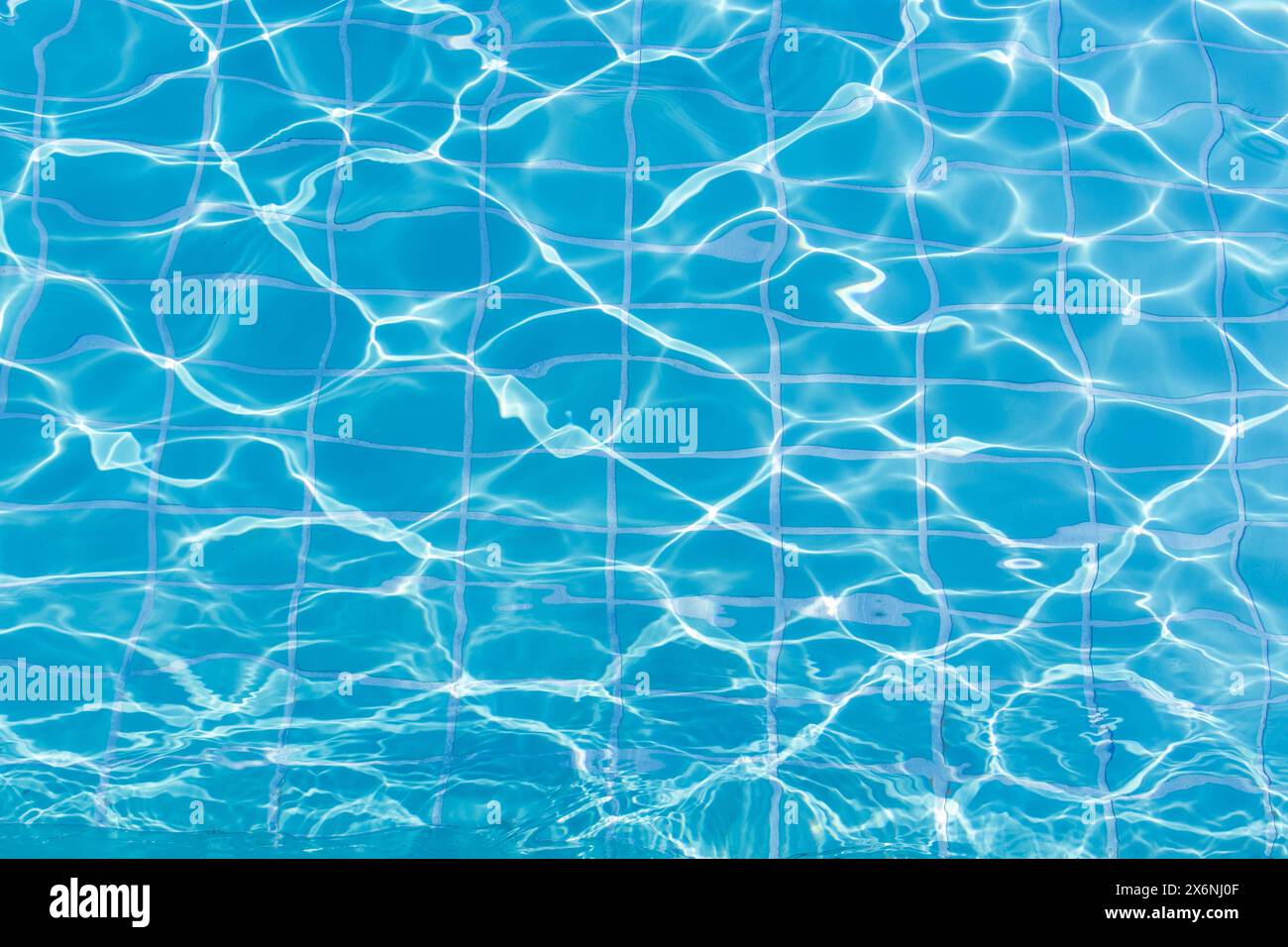 Blue swimming pool water surface and ripple wave background. Summer ...