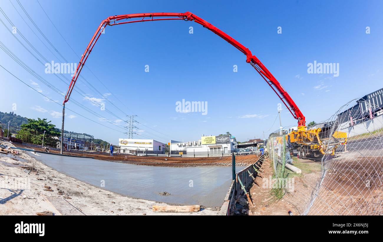 Construction site industrial machine with hydraulic arm extension ...