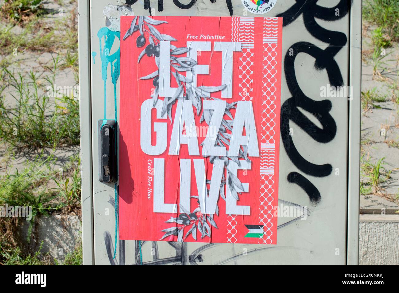 Poster Let Gaza Live Free Palestine At Amsterdam The Netherlands 12-5 ...