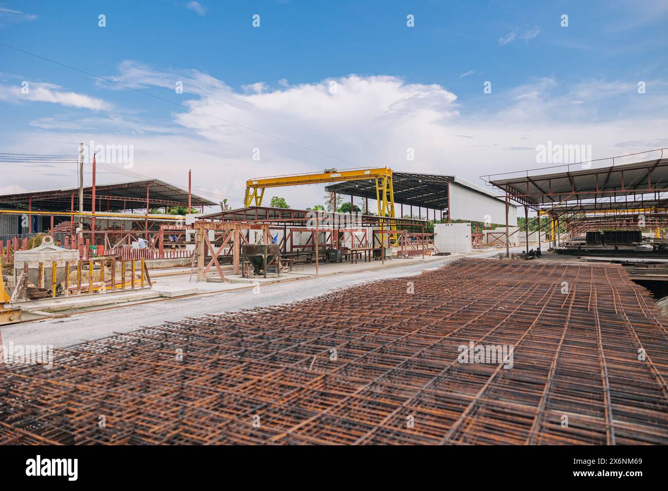 Precast concrete casting manufacturing plant, Cement products large ...