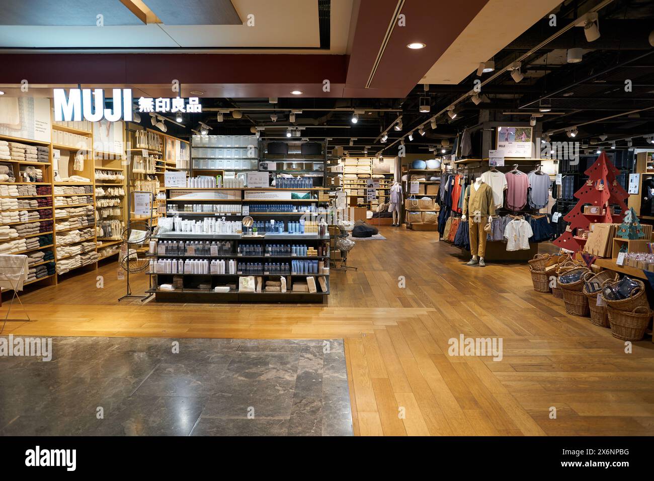 SINGAPORE - NOVEMBER 06, 2023: goods displayed at Muji store in Singapore. Muji is a Japanese ...