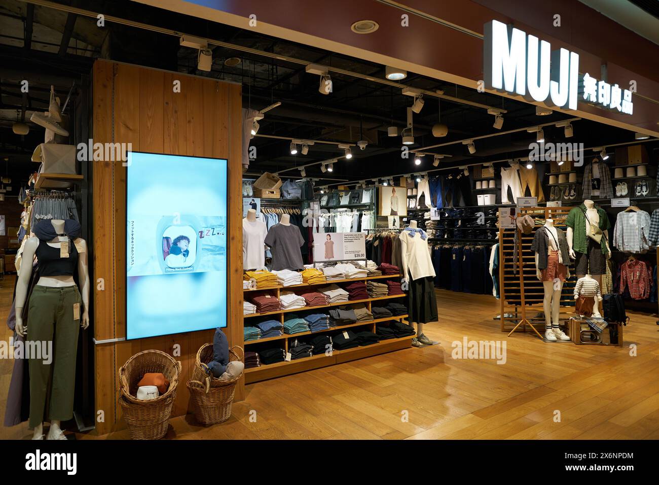 SINGAPORE - NOVEMBER 06, 2023: goods displayed at Muji store in ...