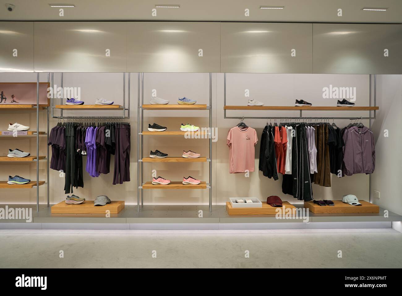SINGAPORE - NOVEMBER 06, 2023: interior shot of New Balance store ...