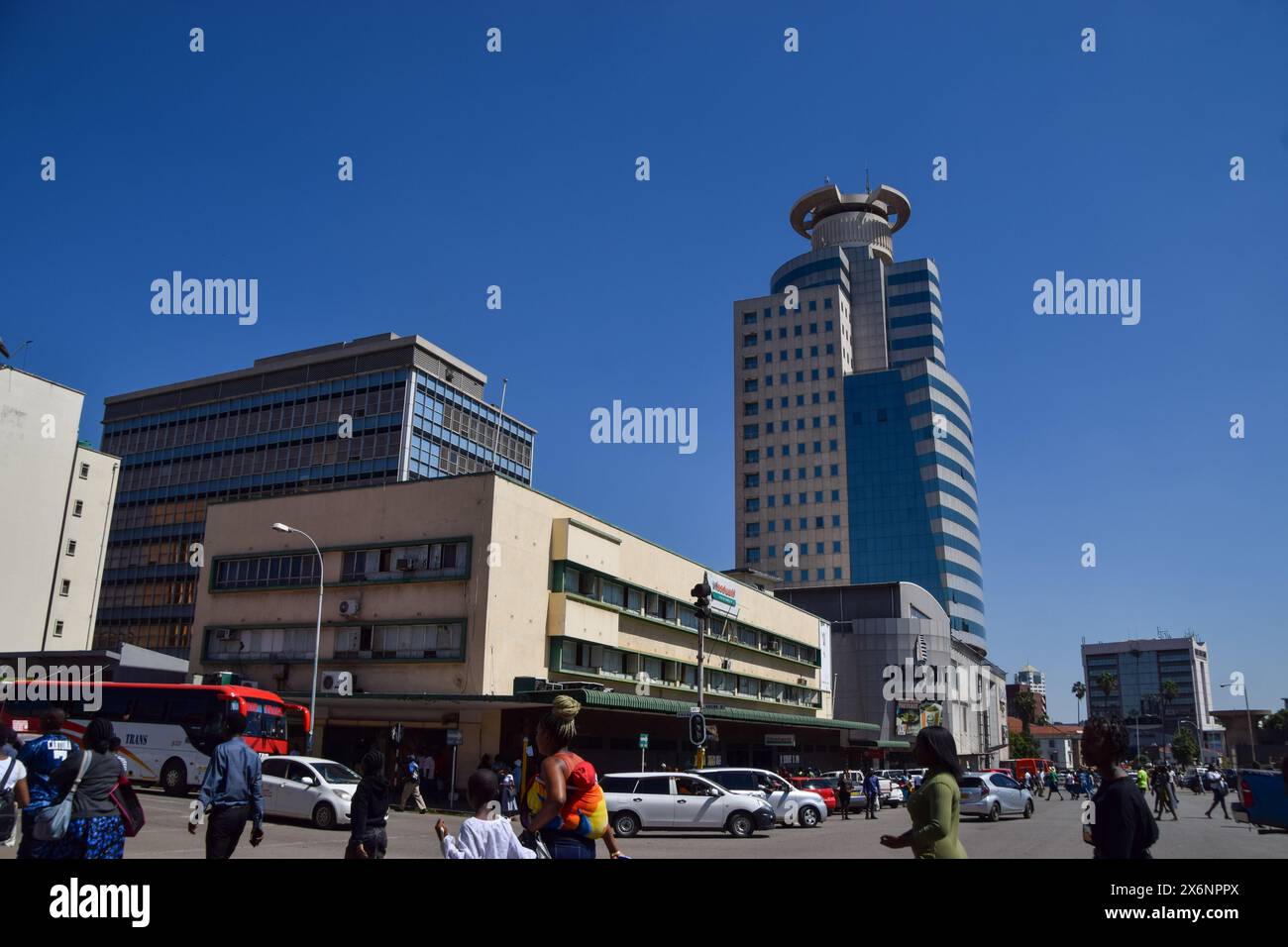 Harare, Zimbabwe, 20th April 2024: Harare city centre, daytime view ...