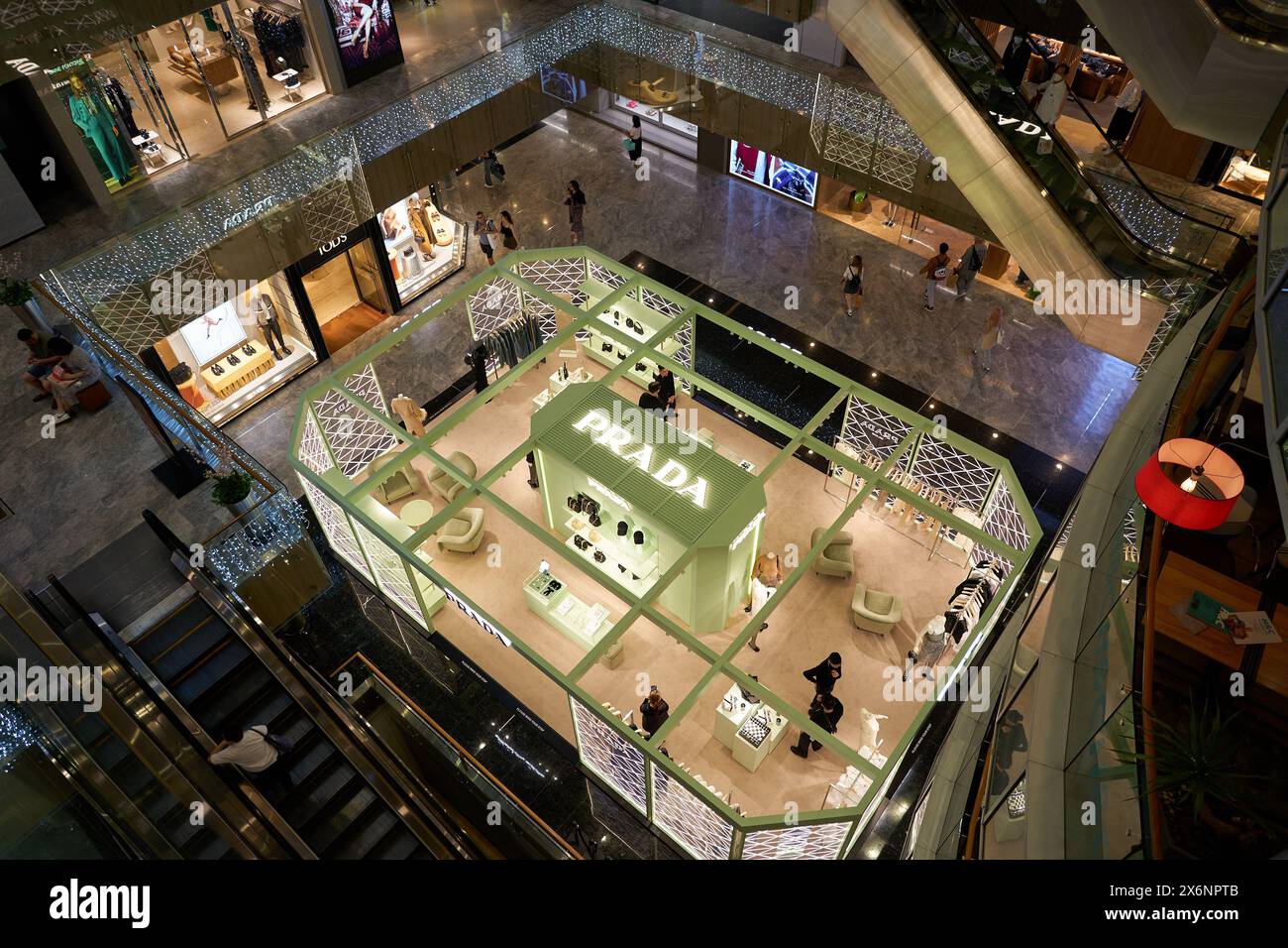 SINGAPORE - NOVEMBER 06, 2023: interior shot of Paragon Mall. The ...