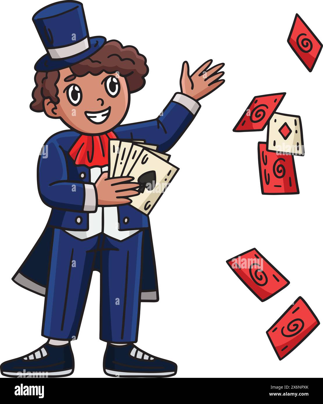 Circus Master Holing Poker Cards Cartoon Clipart Stock Vector Image ...