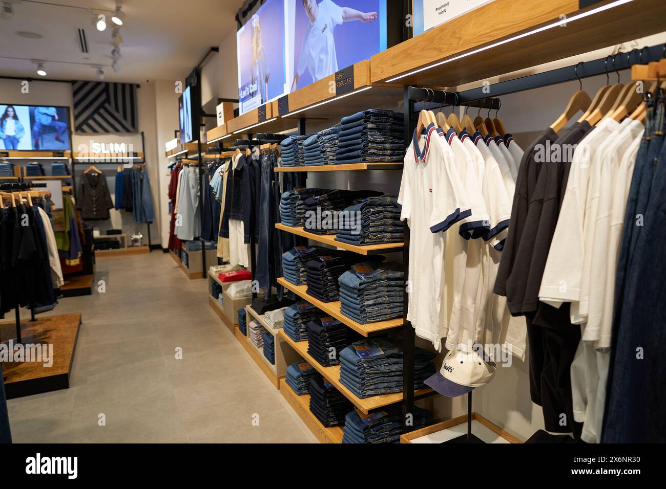 SINGAPORE - NOVEMBER 06, 2023: interior shot of Levi's store in ...