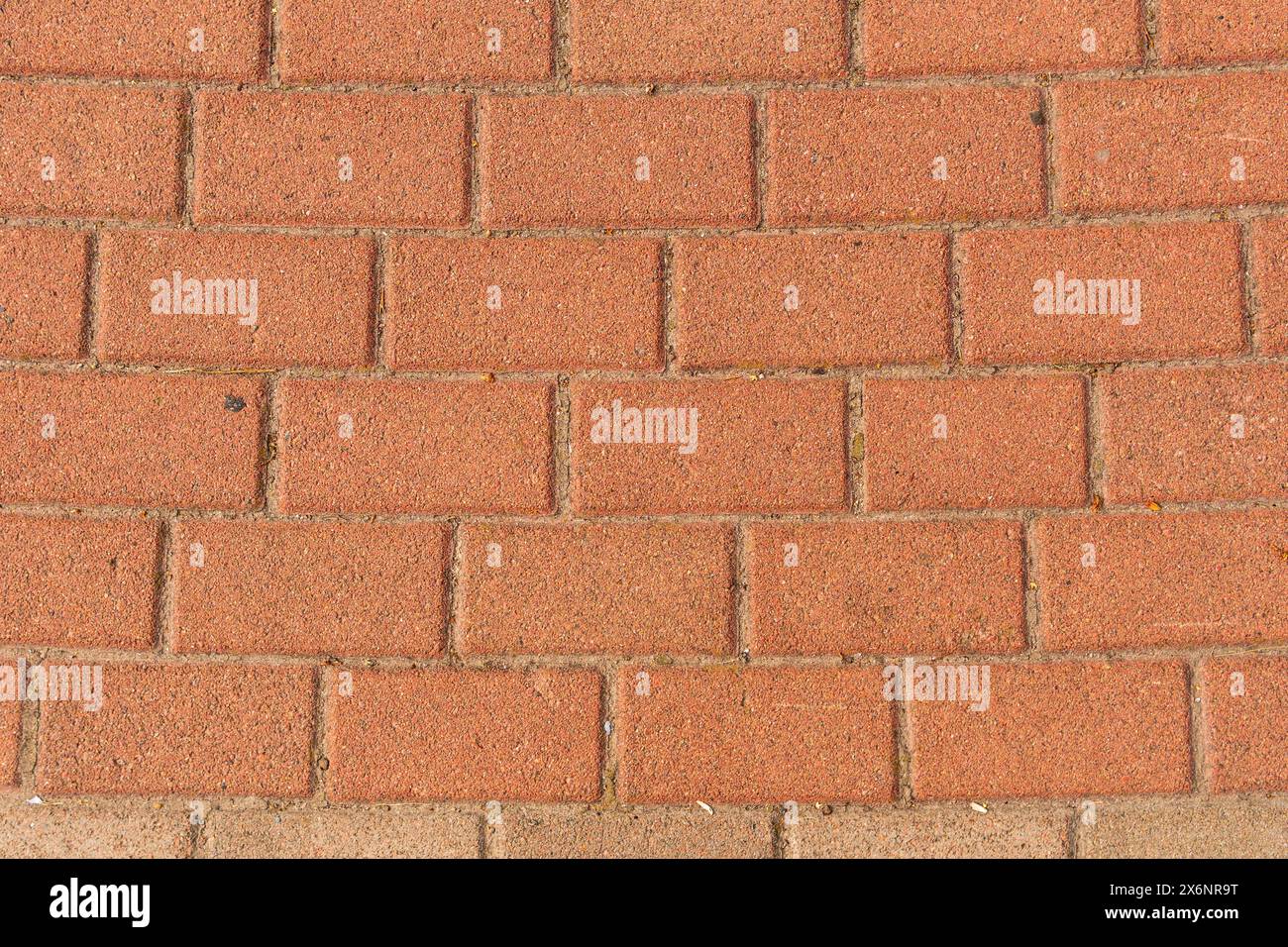 Red brick pavement texture with a regular, rectangular pattern Stock ...