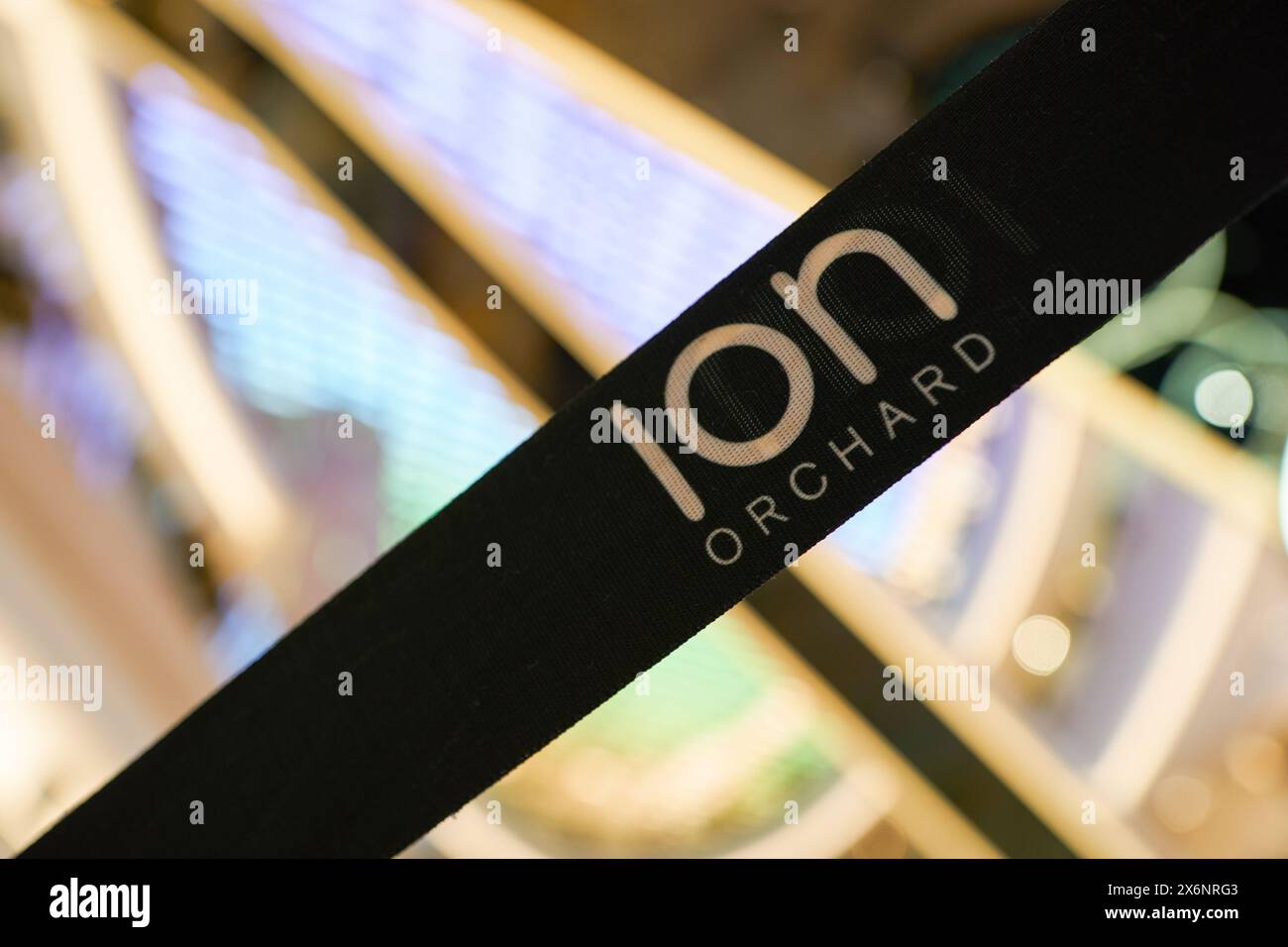 SINGAPORE - NOVEMBER 06, 2023: close up shot of ION Orchard sign as ...