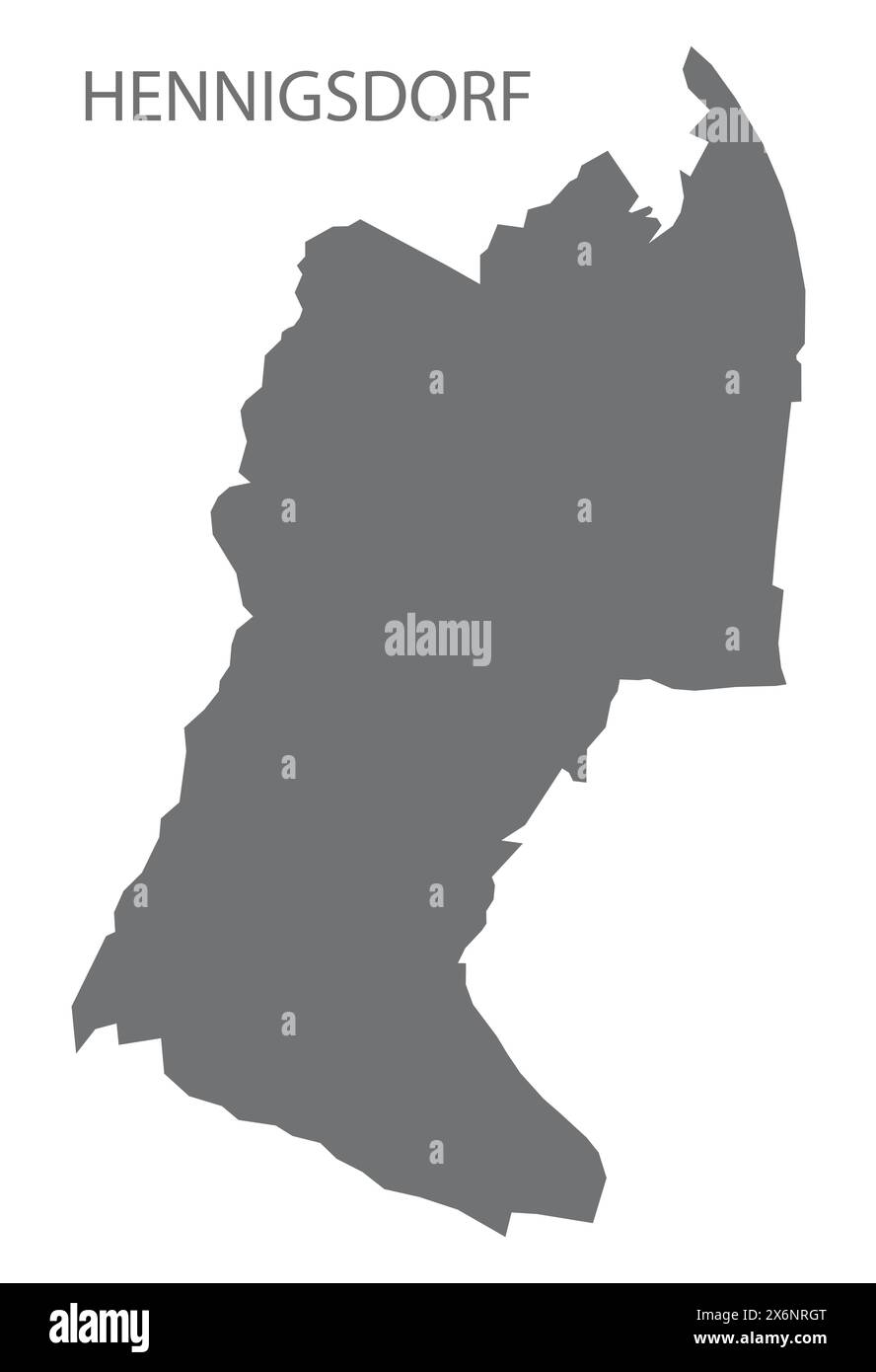 Hennigsdorf German city map grey illustration silhouette shape Stock ...