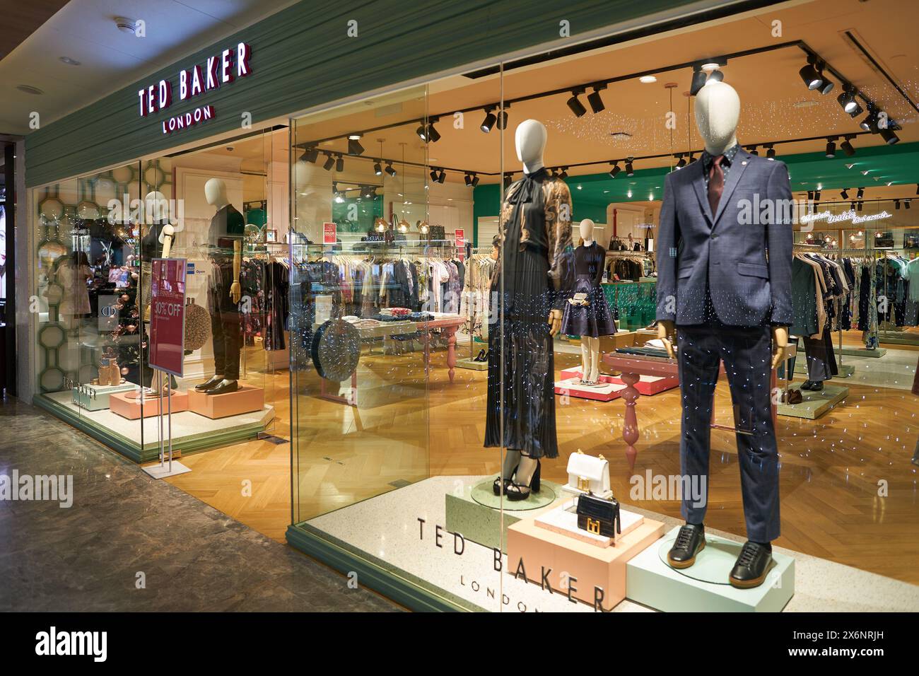 SINGAPORE - NOVEMBER 06, 2023: Ted Baker storefront inside the Paragon ...