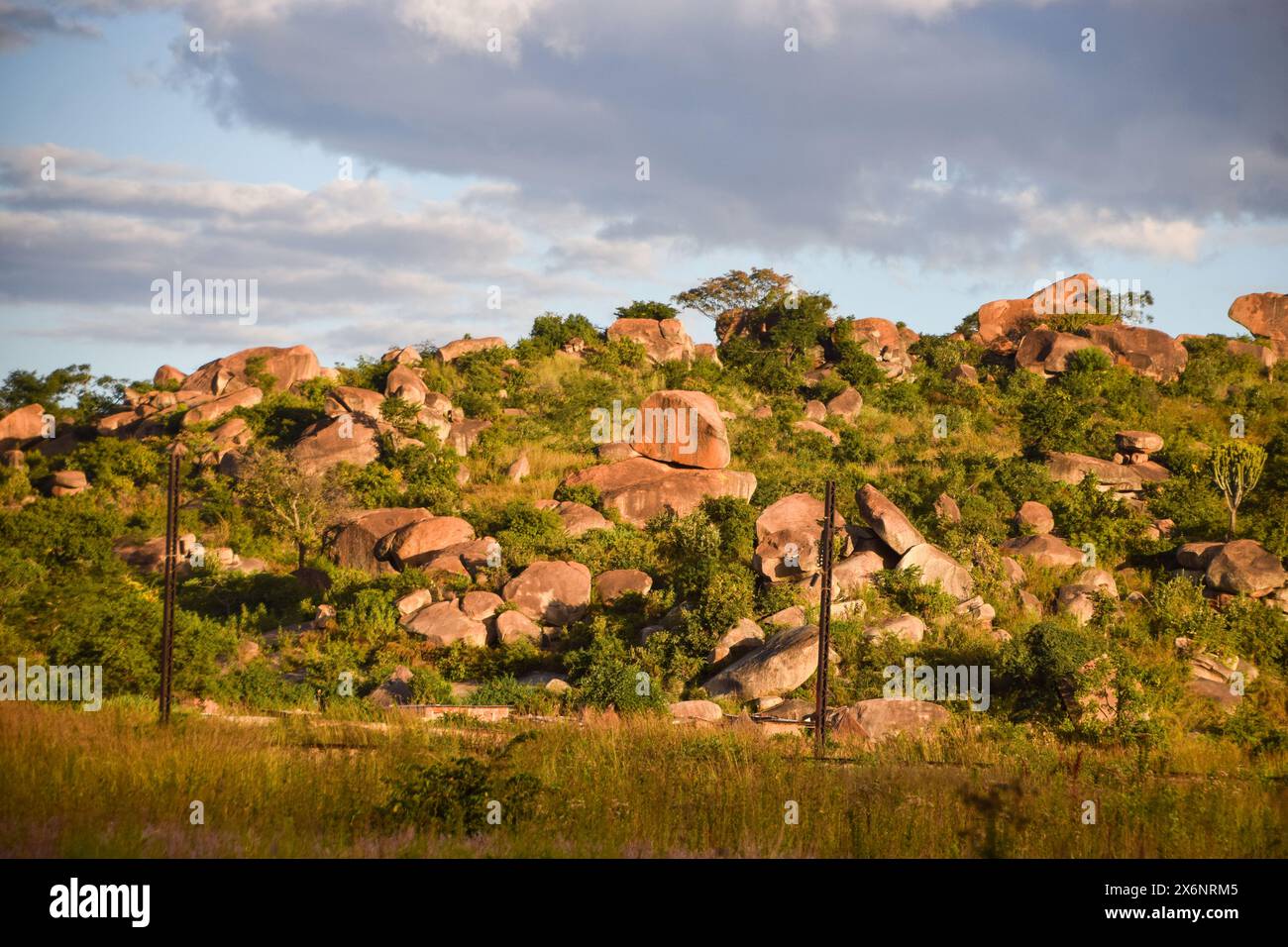Zimbabwe. 27th April 2024. Natural balancing rocks on a hilltop in ...