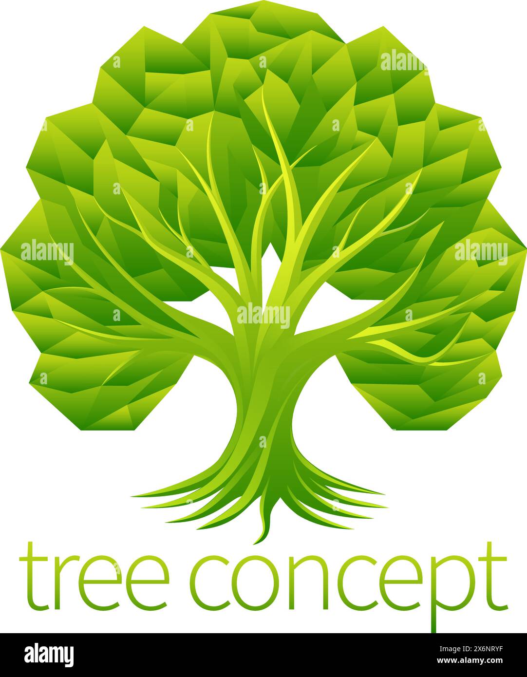Tree Abstract Stylised Concept Design Icon Stock Vector Image & Art - Alamy