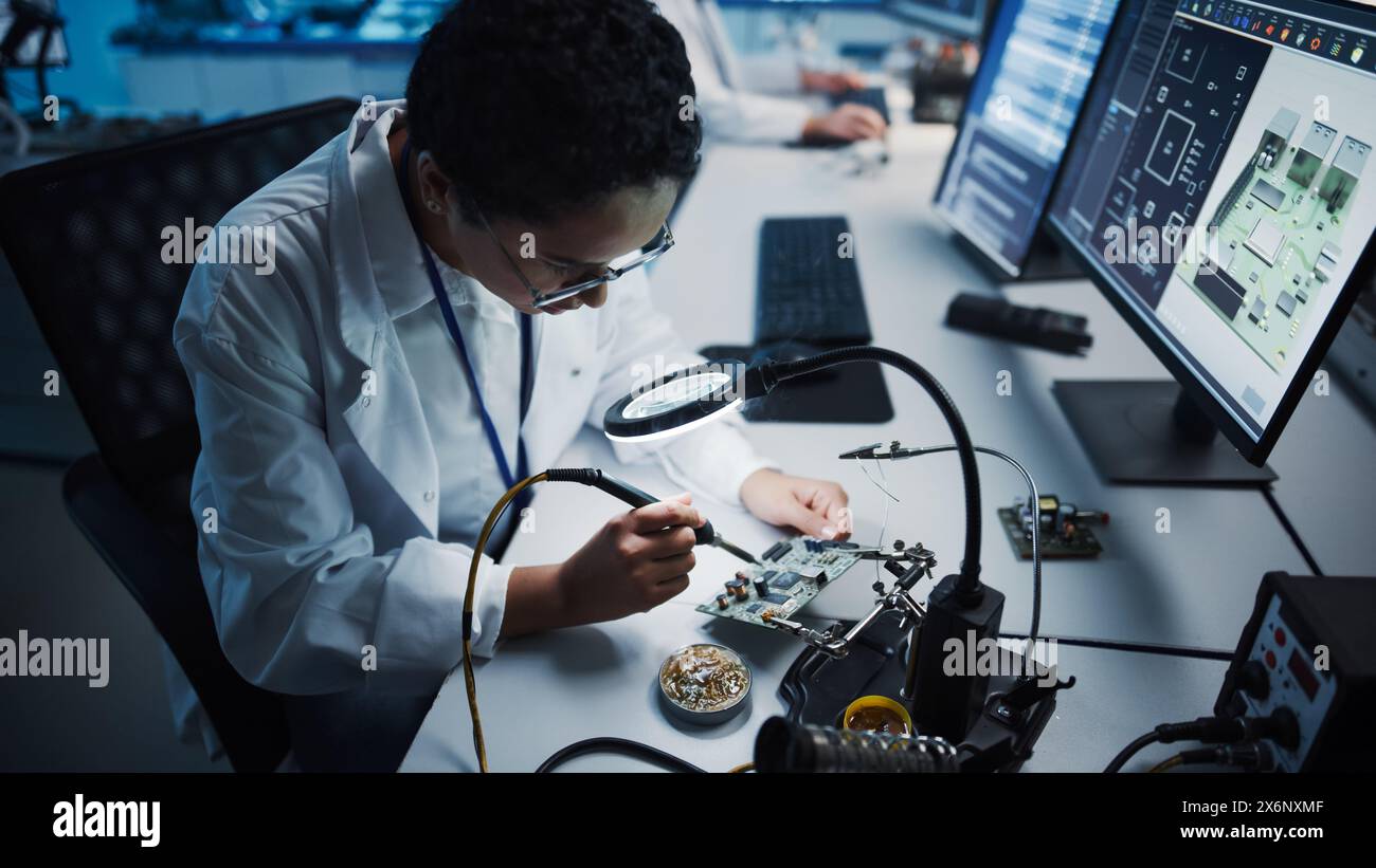 Modern Electronics Research, Development Facility: Black Female ...