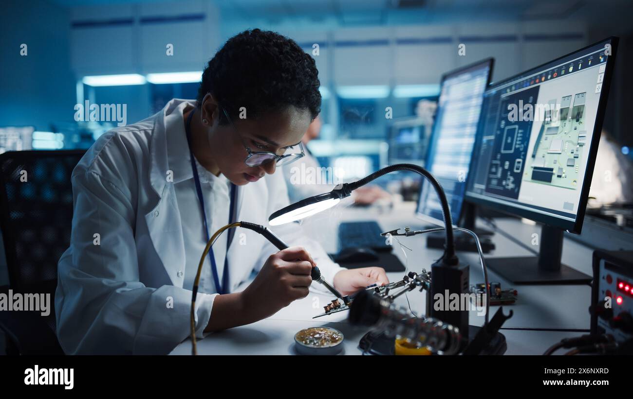 Modern Electronics Research, Development Facility: Black Female ...