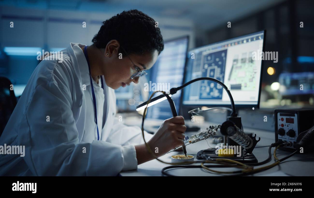 Modern Electronics Research, Development Facility: Black Female ...