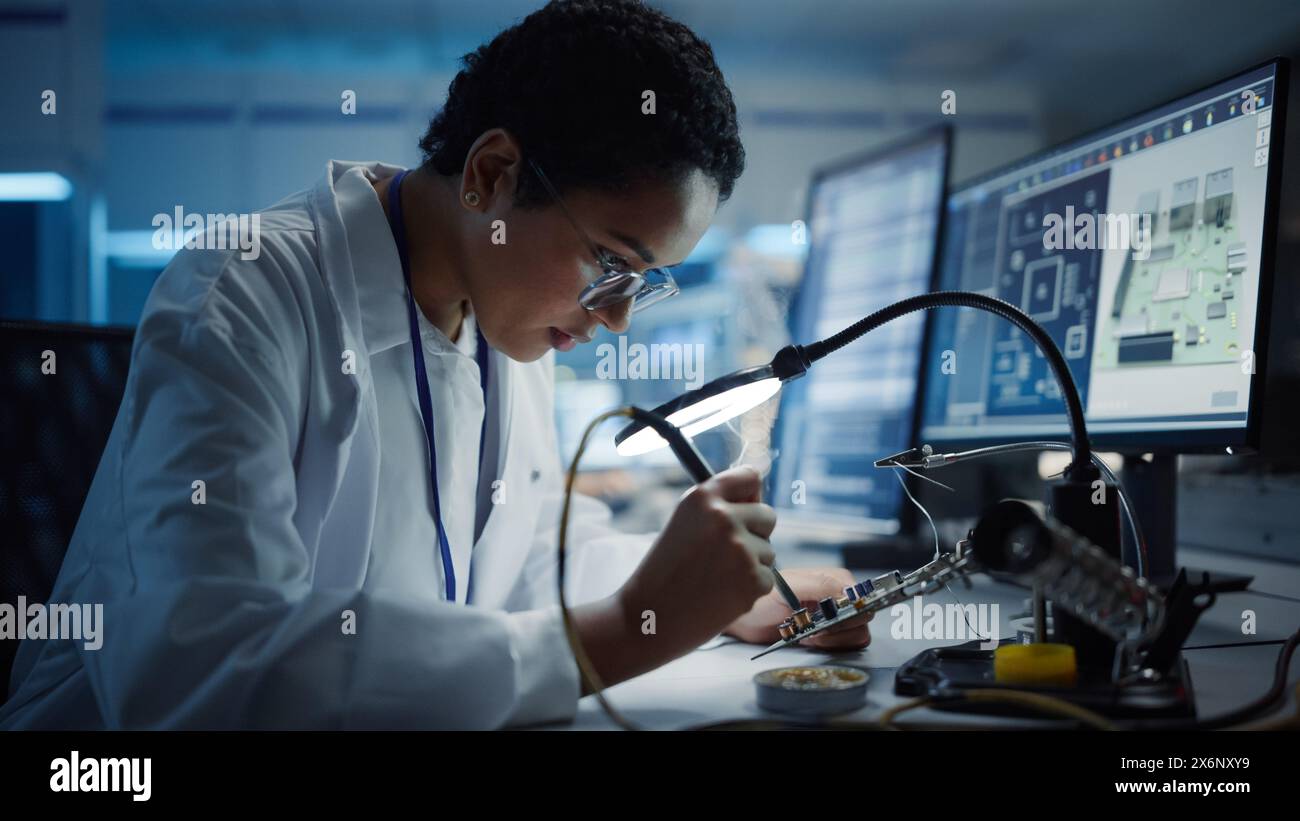 Modern Electronics Research, Development Facility: Black Female ...