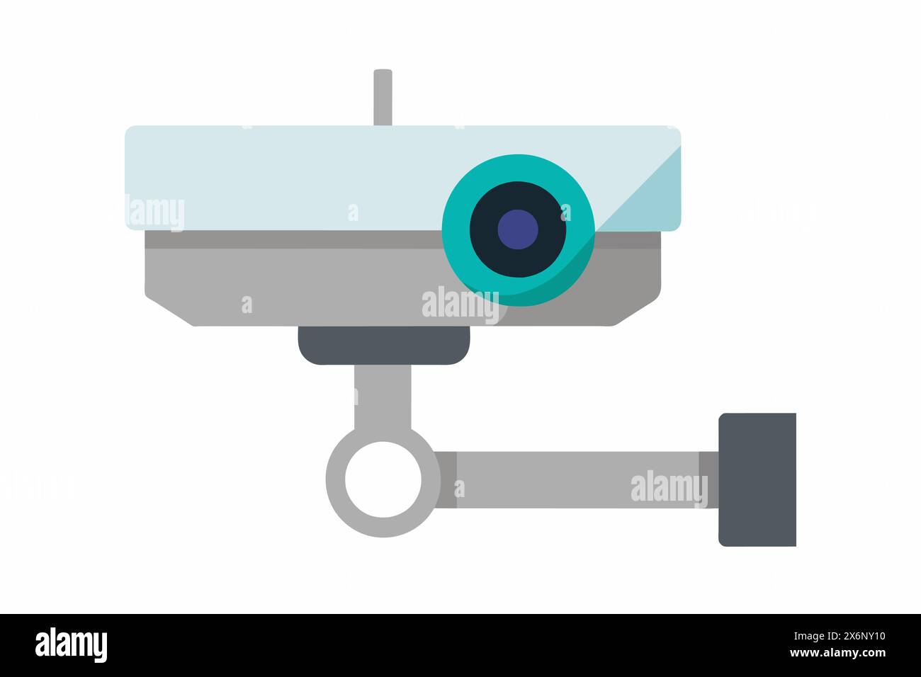 Security camera isolated on white background. Graphic illustration ...