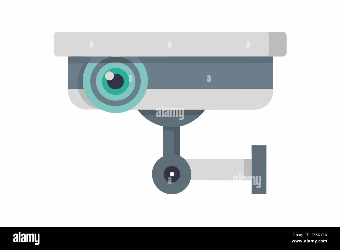 Security camera isolated on white background. Graphic illustration ...