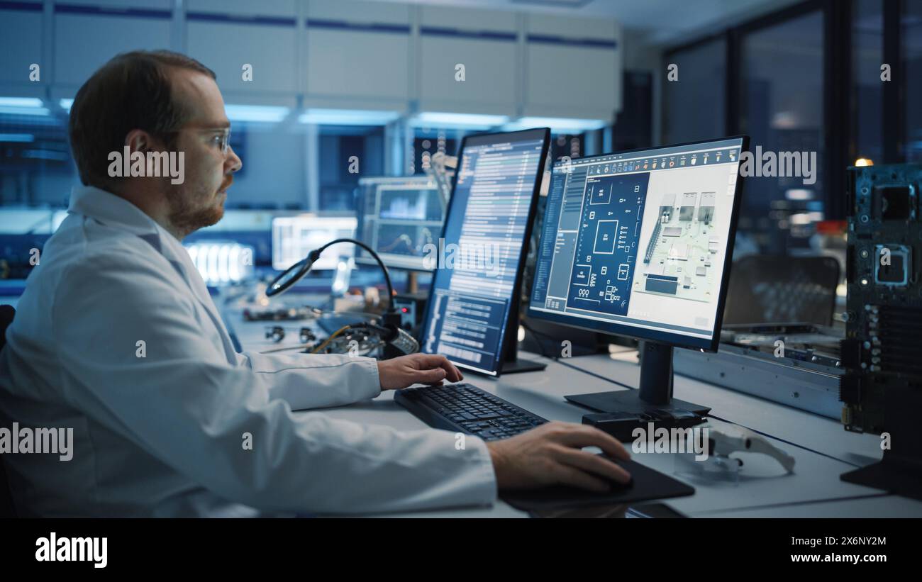 Computer hardware infographics motherboard cpu hi-res stock photography ...