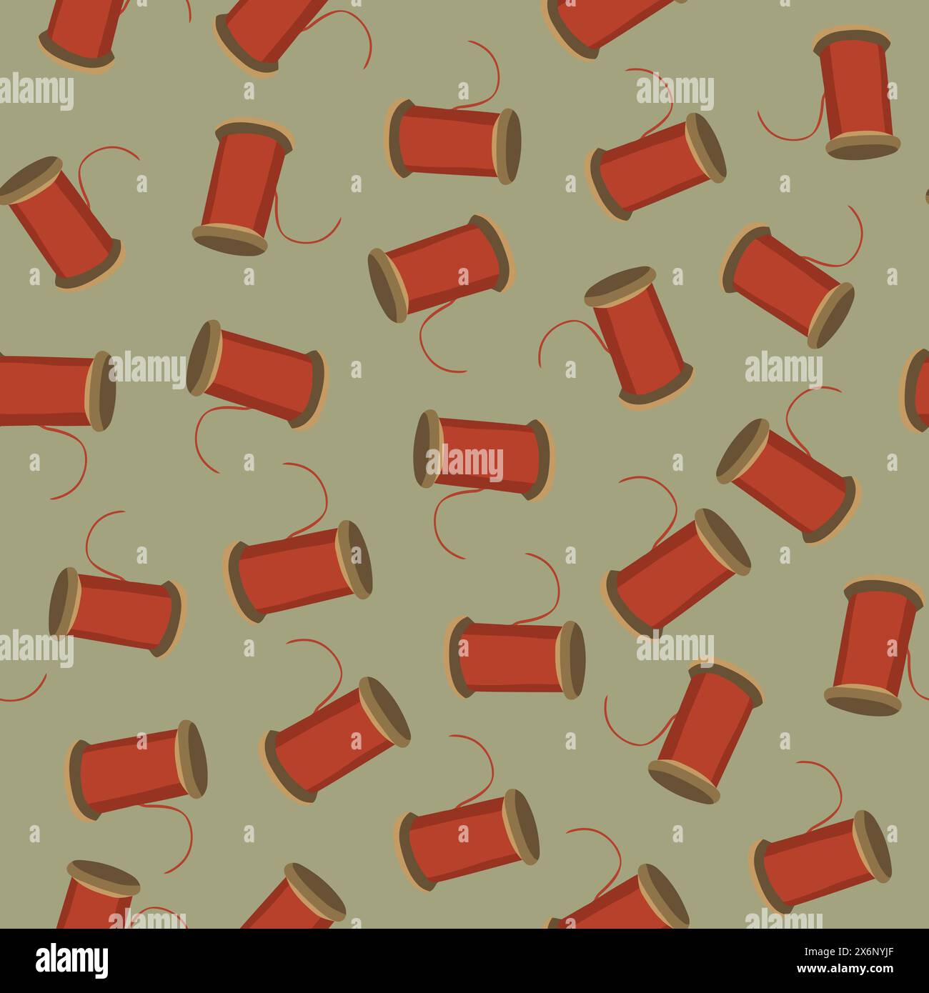 Vector isolated illustration of pattern with spools of thread Stock ...