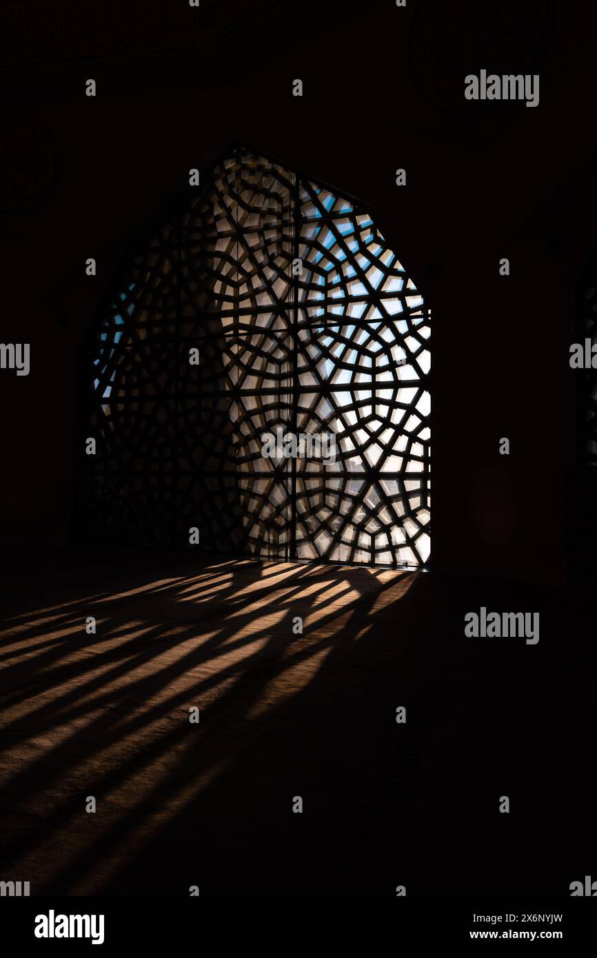 Islamic concept vertical photo. Islamic patterns on the window and ...