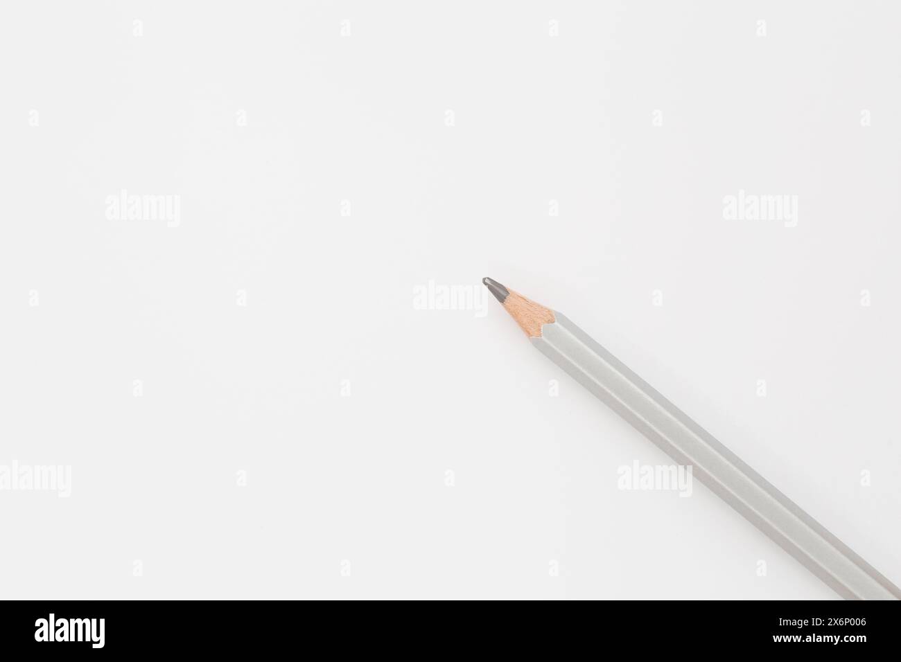 crayon pencil laying on white blank sheet of paper Stock Photo - Alamy