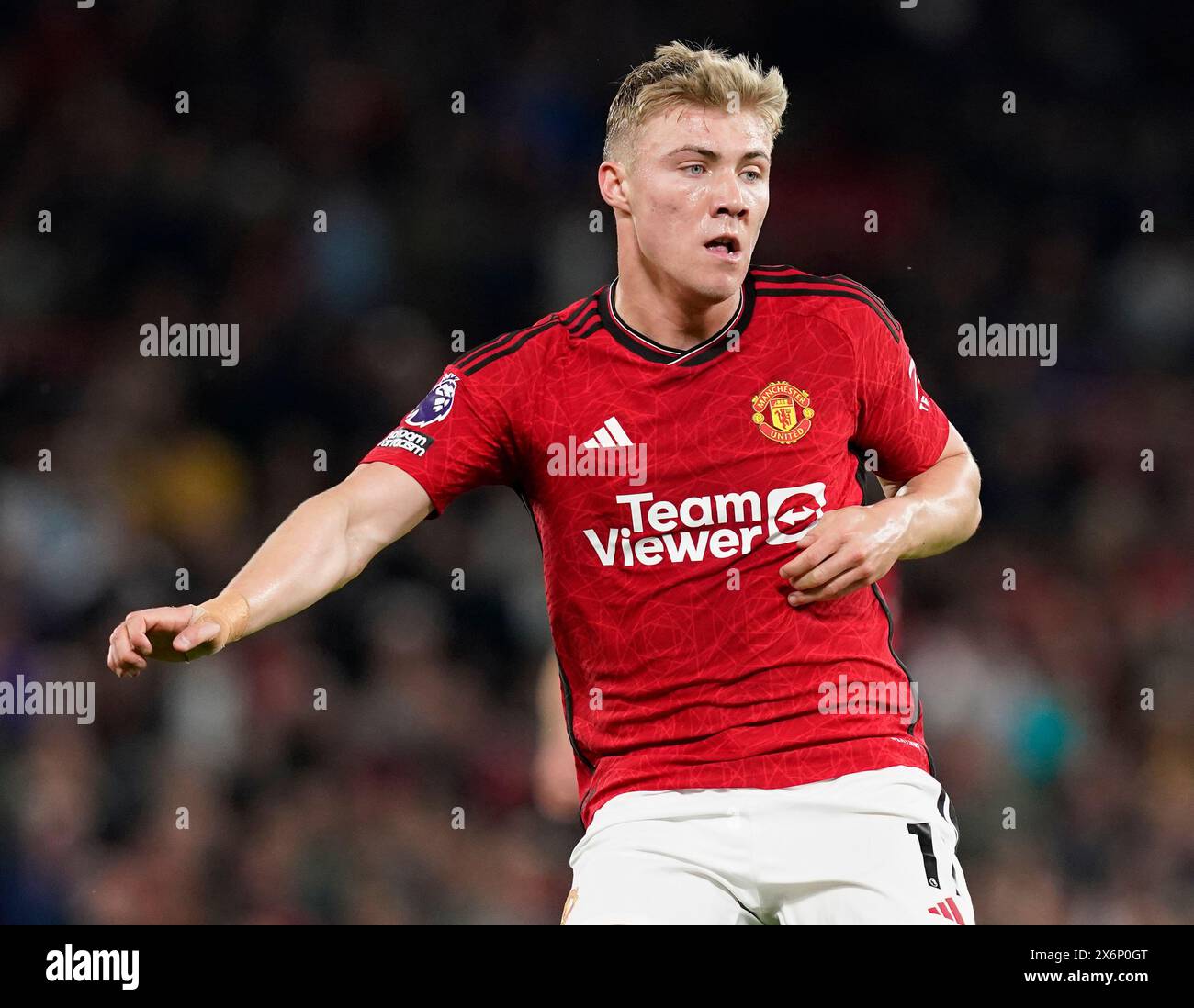 Manchester, UK. 15th May, 2024. Rasmus H¿jlund of Manchester United ...