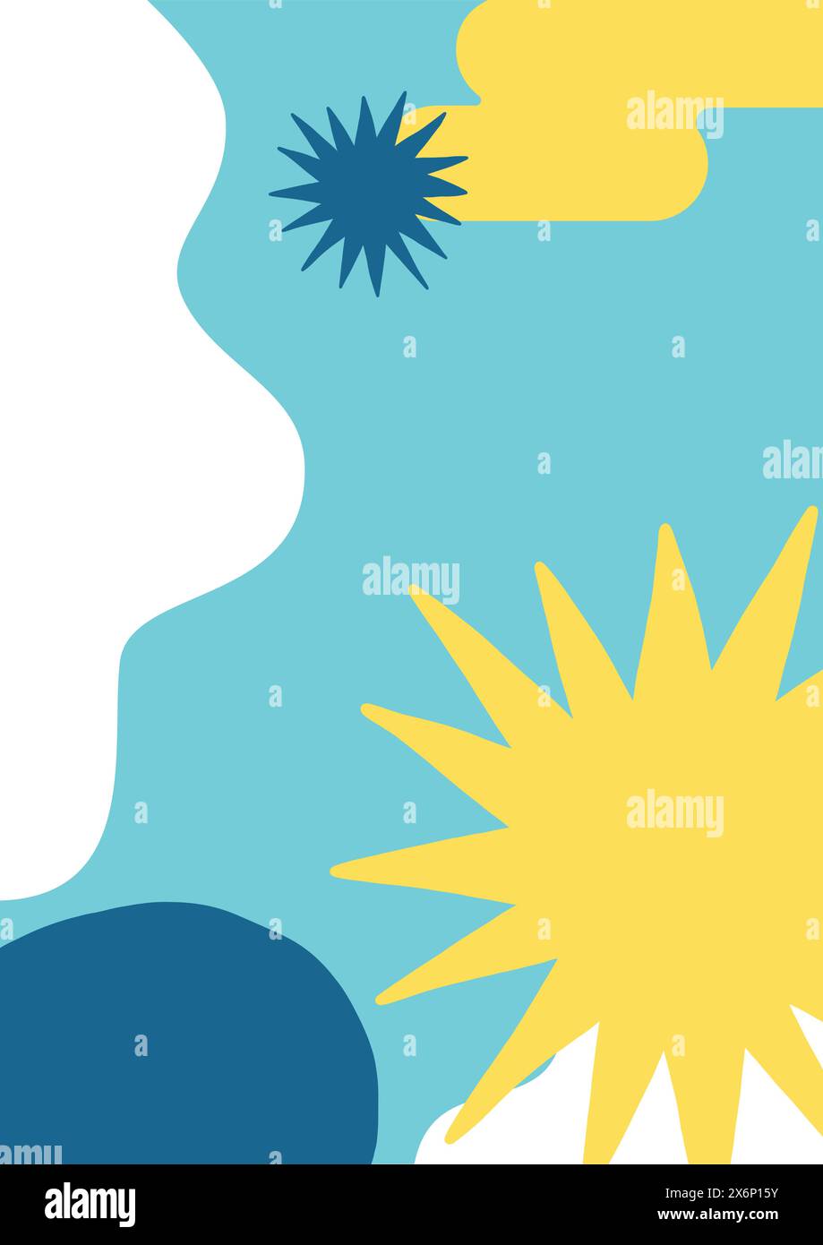 Dreamy Pastel Blue Abstract Poster Illustrations: Serene and Elegant ...