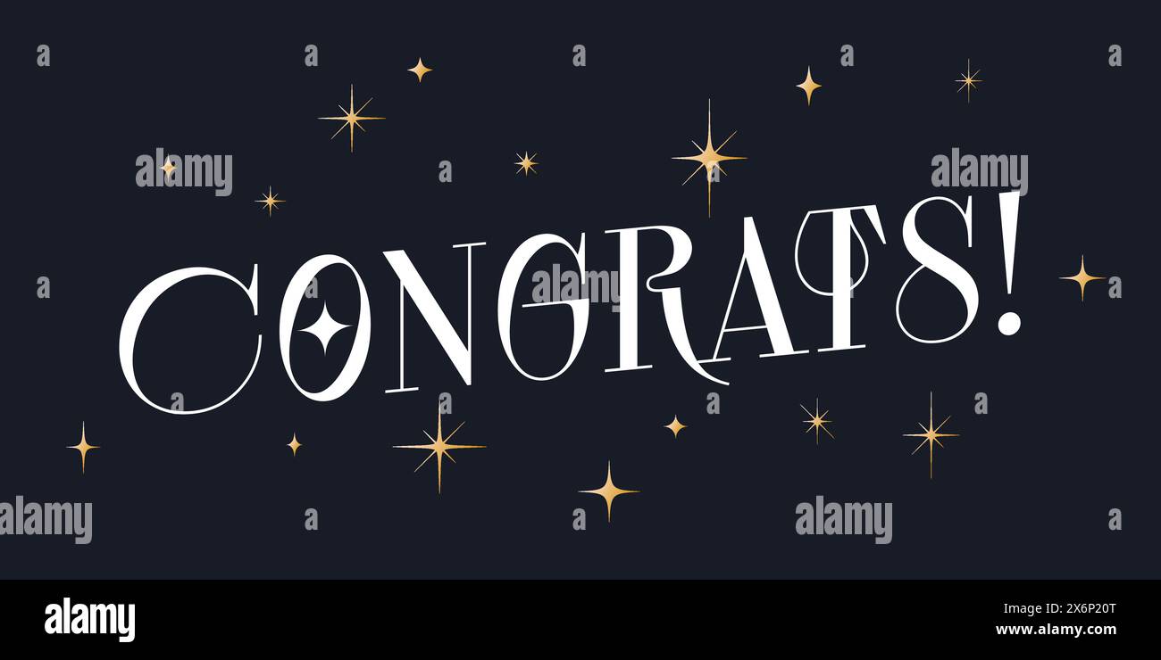 Congrats, Congratulation. Lettering, banner Stock Vector Image & Art ...