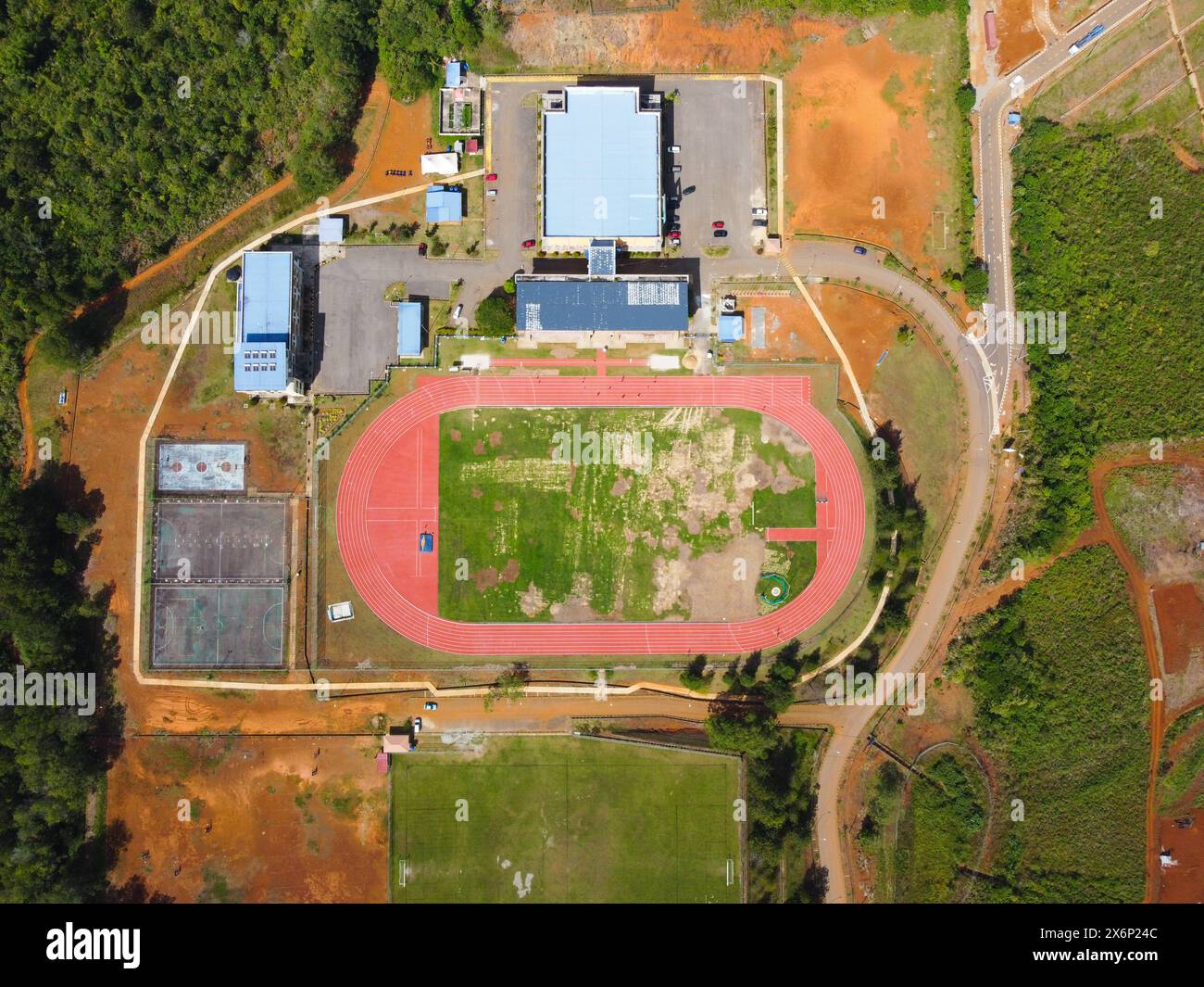 stadium building taken from above by drone Stock Photo - Alamy