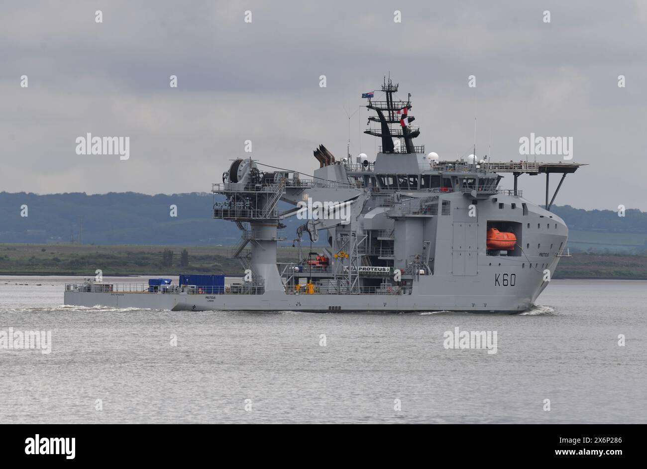 RFA Proteus sails from London after visiting HMS Belfast in the Upper ...