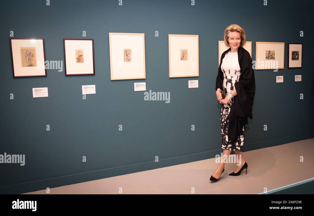 Mons, Belgium. 16th May, 2024. Queen Mathilde of Belgium pictured ...