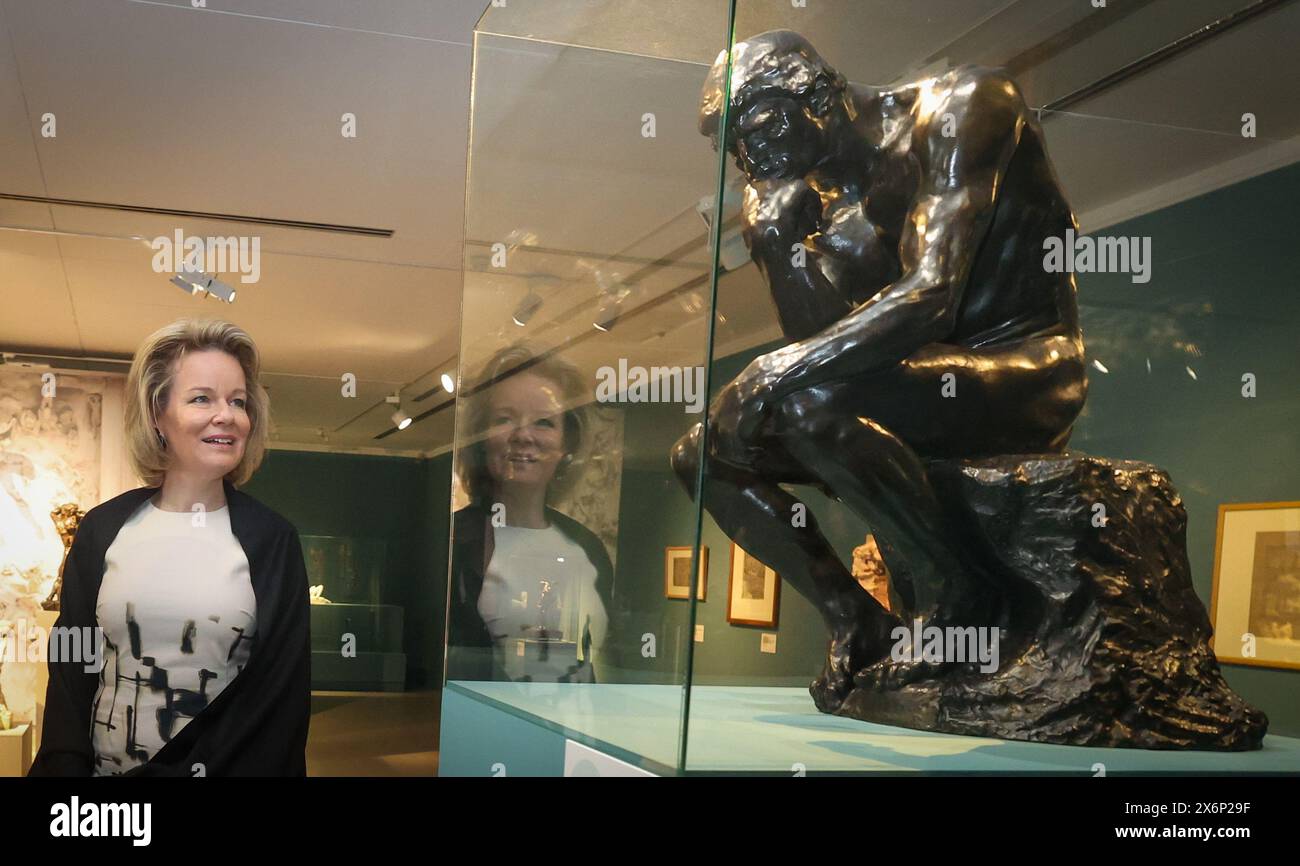Mons, Belgium. 16th May, 2024. Queen Mathilde of Belgium poses for the ...