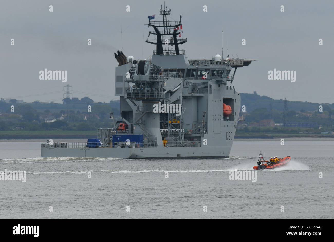 RFA Proteus sails from London after visiting HMS Belfast in the Upper ...