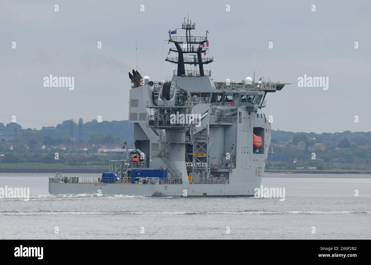 RFA Proteus sails from London after visiting HMS Belfast in the Upper ...