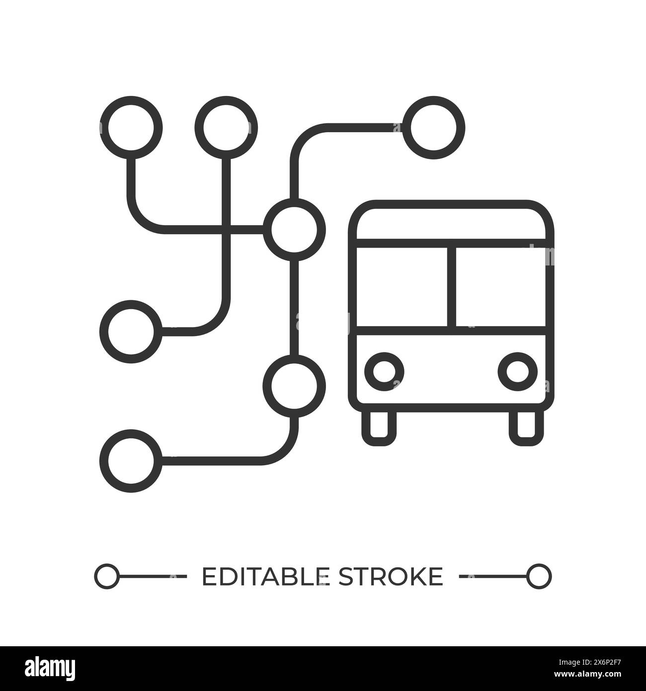 Bus route map linear icon Stock Vector Image & Art - Alamy
