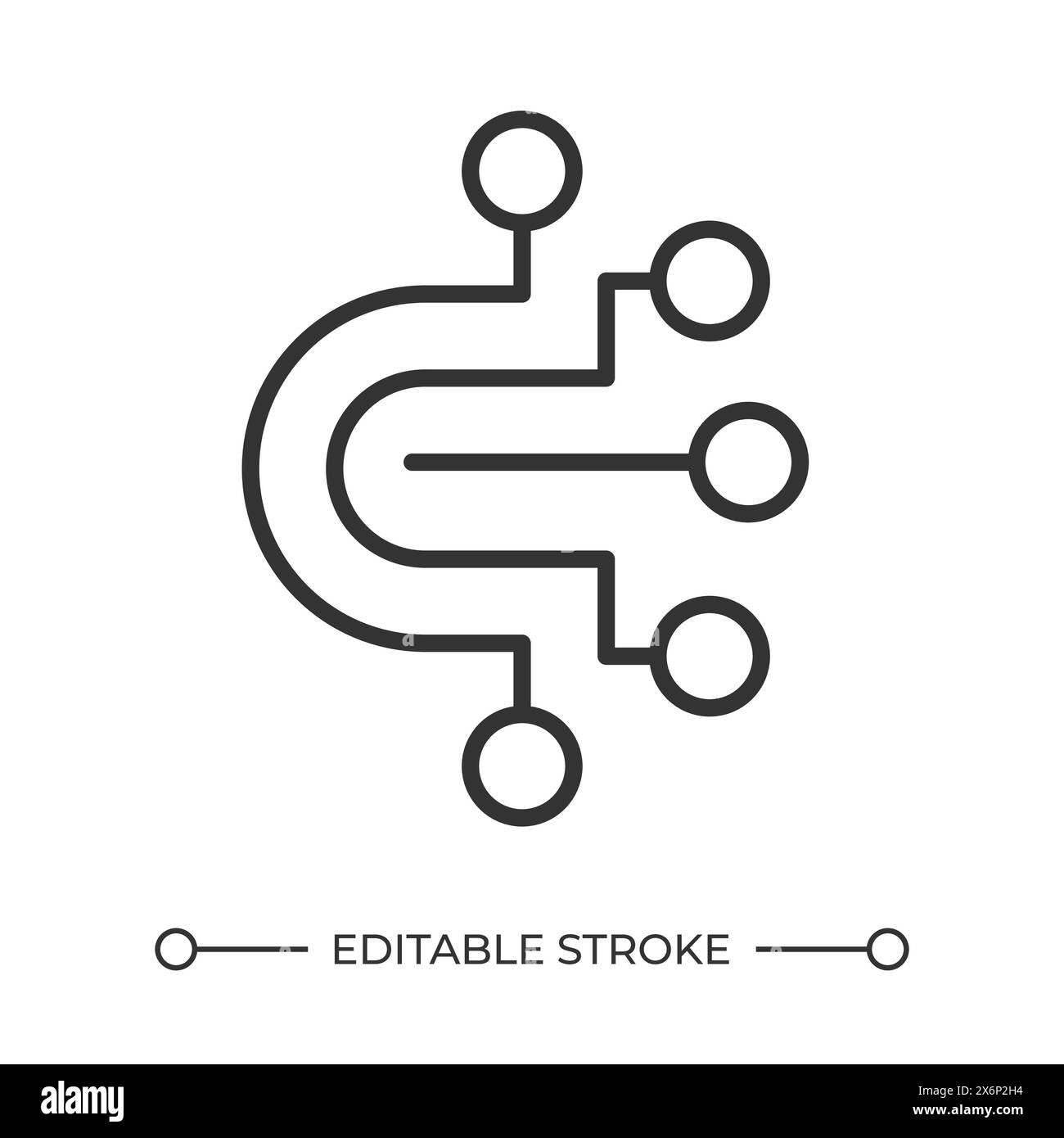 Circuit board path linear icon Stock Vector Image & Art - Alamy