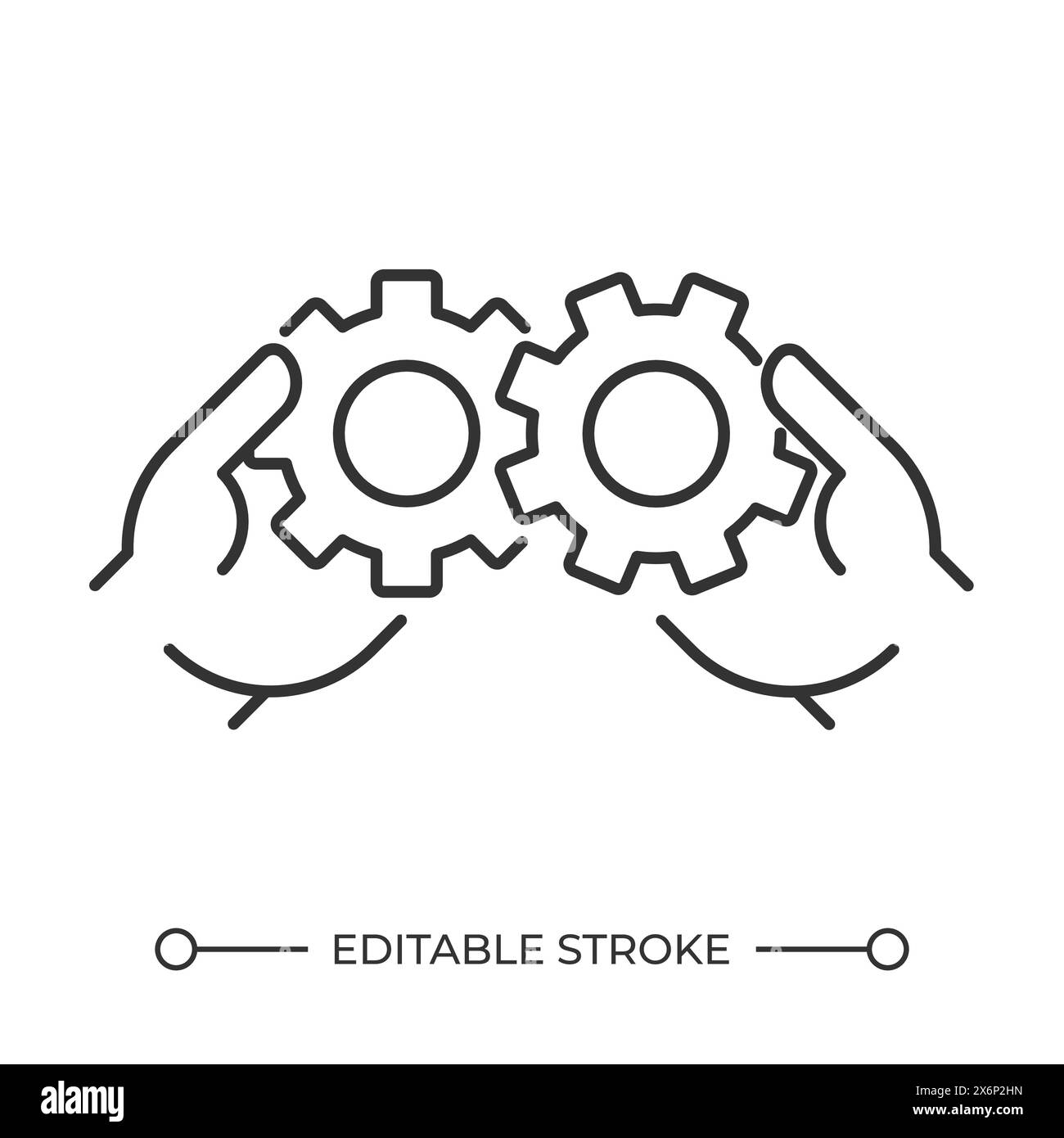 Collaboration Linear Icon Stock Vector Image And Art Alamy