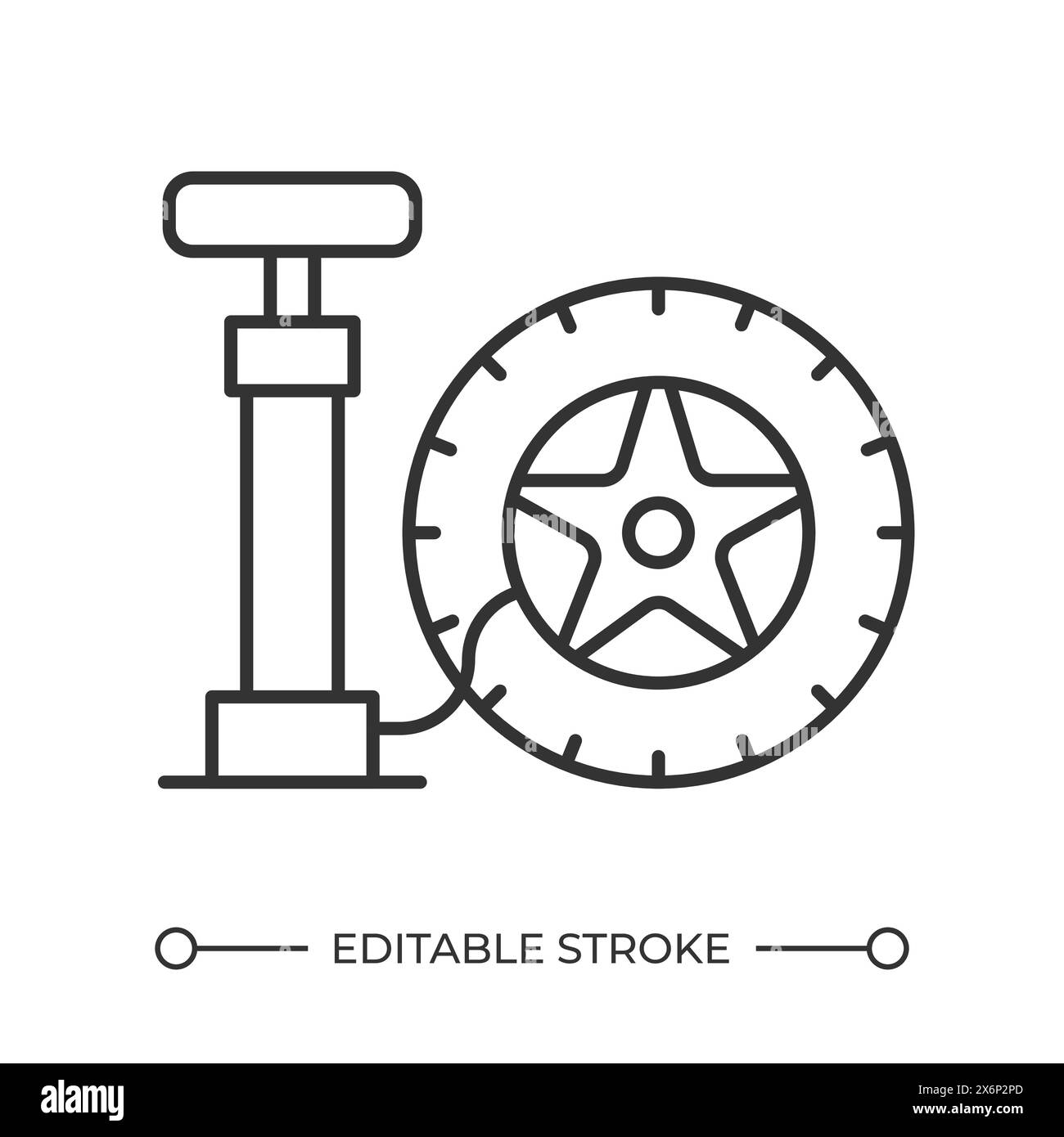 Tire pump linear icon Stock Vector Image & Art - Alamy