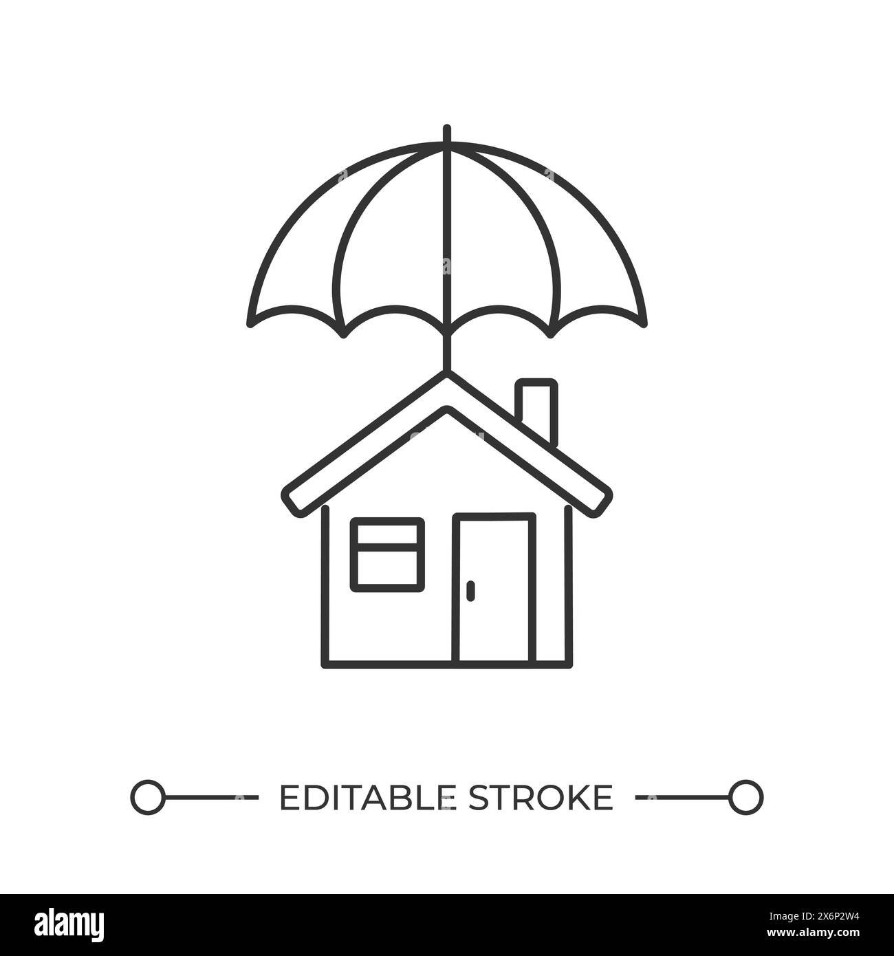 Home coverage linear icon Stock Vector Image & Art - Alamy