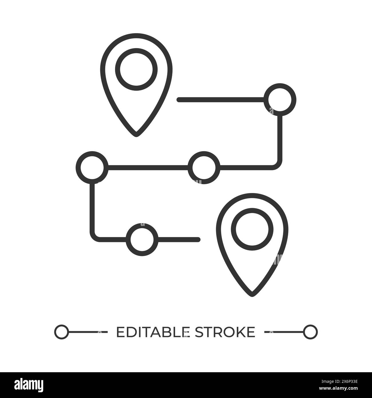 Route linear icon Stock Vector Image & Art - Alamy