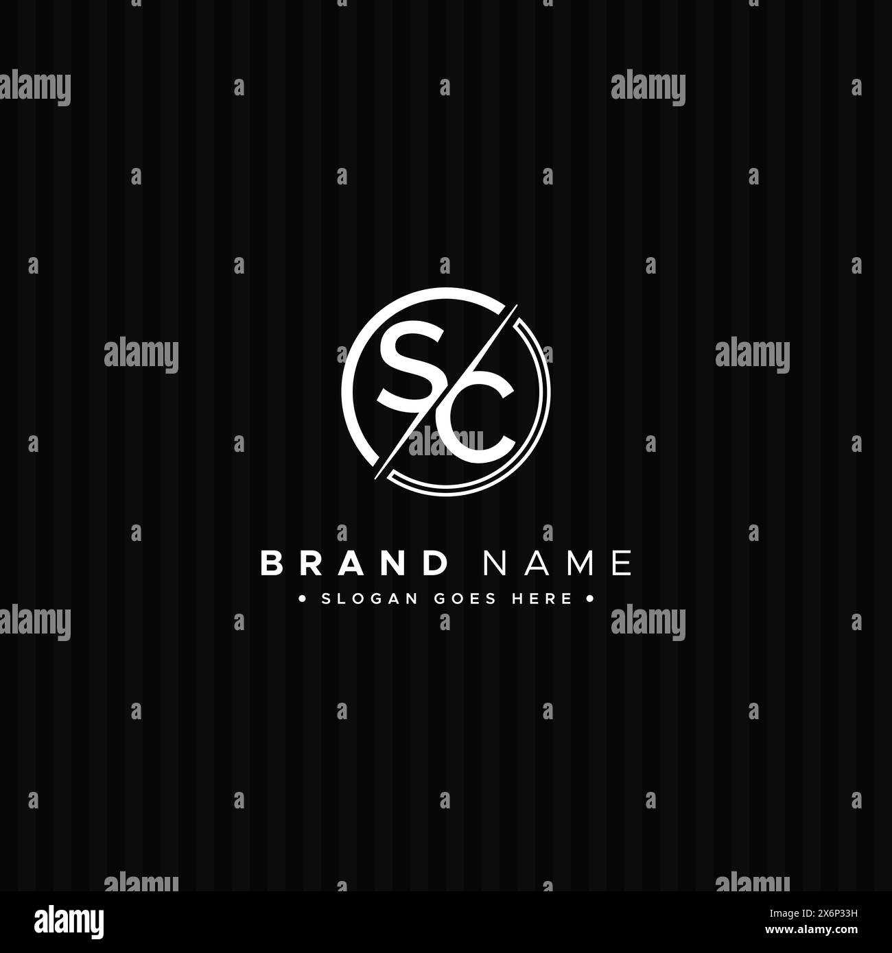 Vector Template for Initial Letter SC Logo - Elegant Monogram Logo for ...