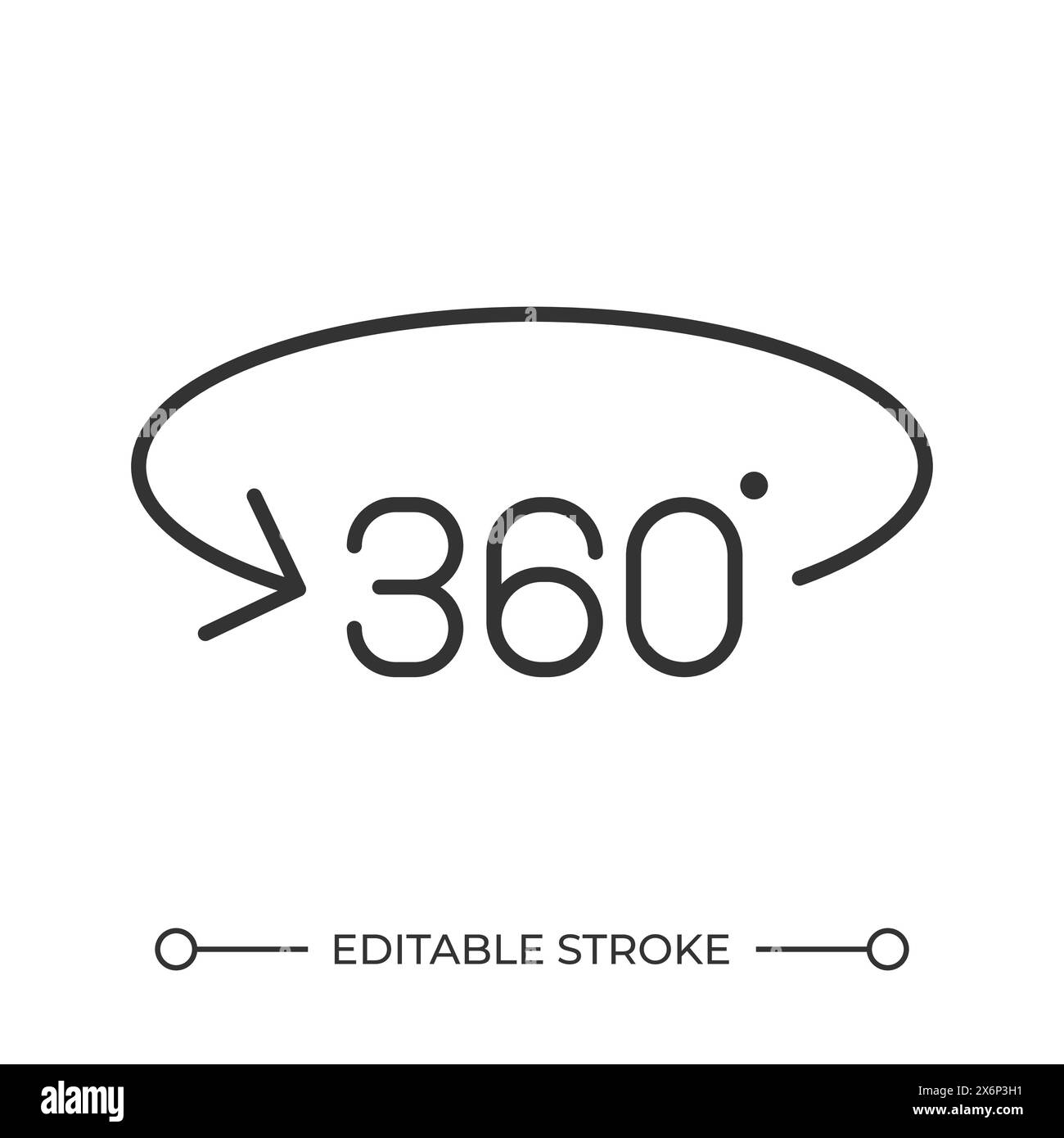 360 degrees angle linear icon Stock Vector Image & Art - Alamy