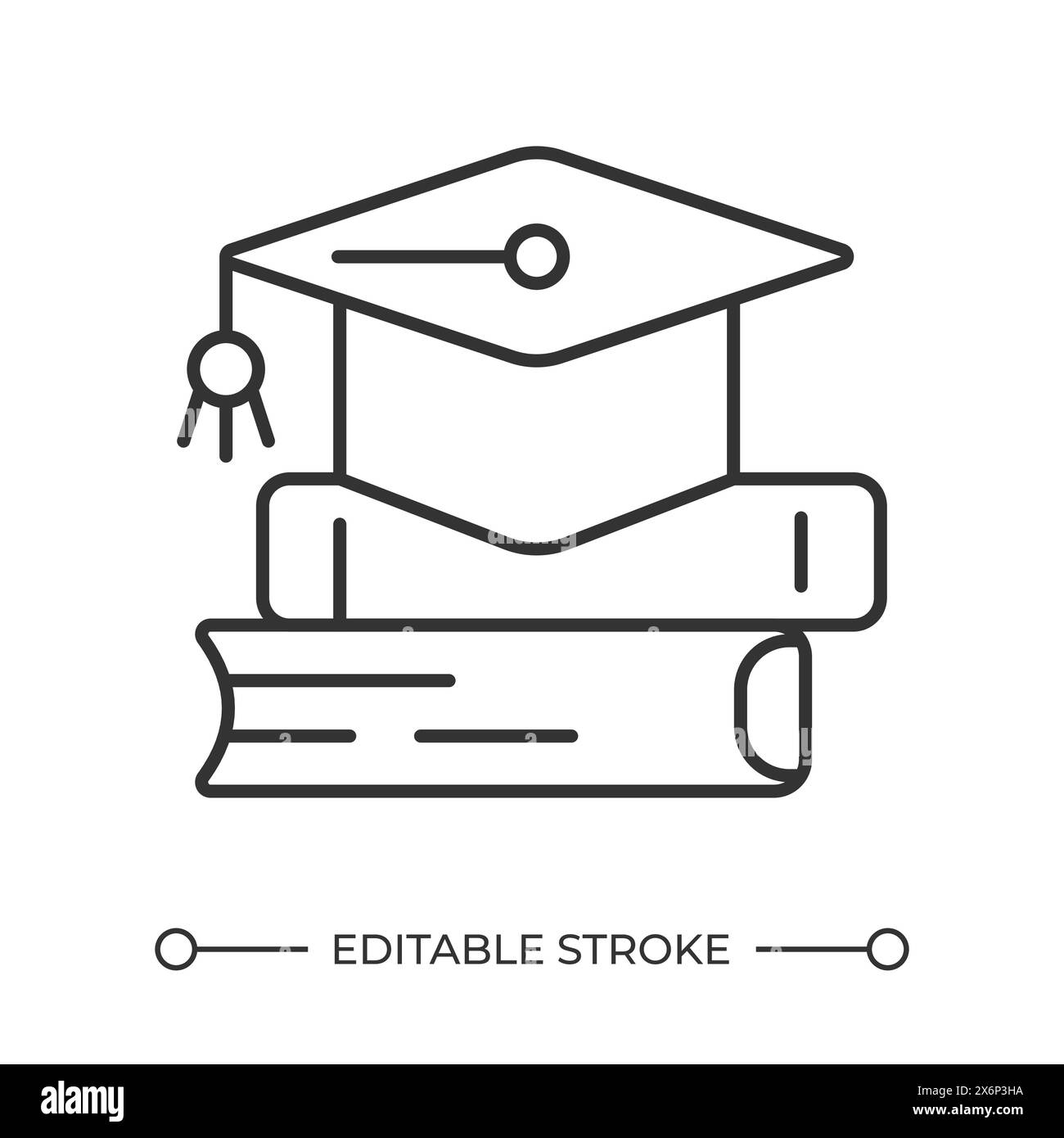 Diploma image icon linear Cut Out Stock Images & Pictures - Alamy