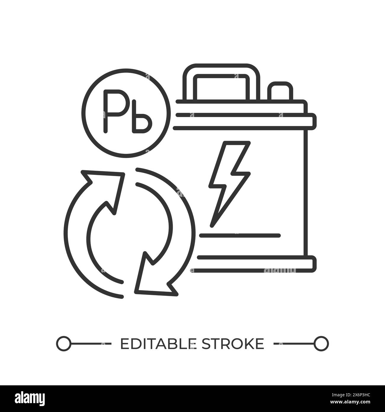 Recyclable batteries linear icon Stock Vector Image & Art - Alamy