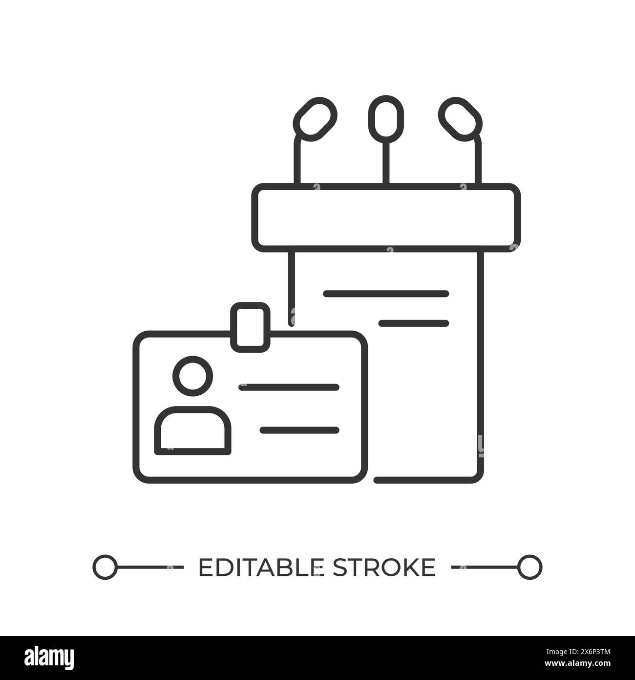 Public speaking event linear icon Stock Vector Image & Art - Alamy